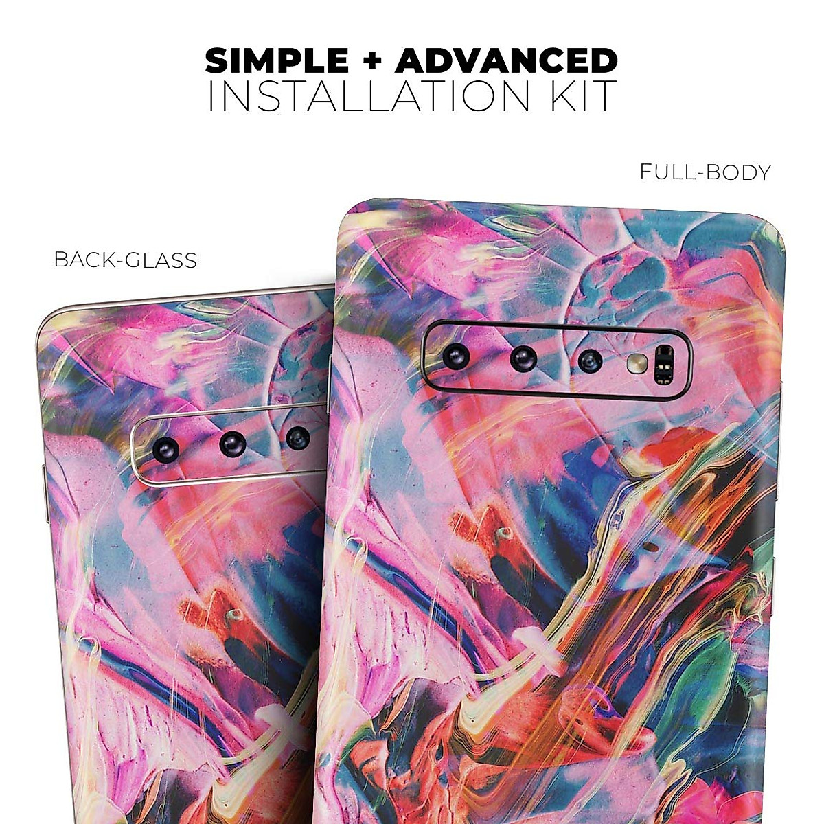 DesignSkinz Liquid Abstract Paint Remix V73 Protective Vinyl Decal Wrap Skin Cover Compatible with The Samsung Galaxy S20 (Screen Trim & Back Glass Skin)