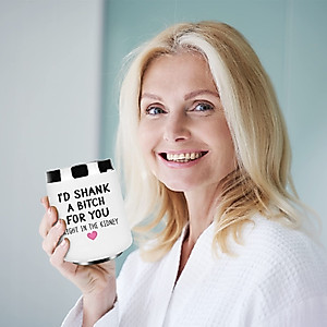 Best Friend, Friendship Gifts for Women, I'd Shank A Bitch for You Right Birthday Gifts for Women, Her, Unique Gifts Ideas for Women, Friends Female, BFF, Bestie, Sister, 12 oz Wine Tumbler Gifts