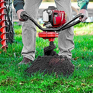 Biltek Auger Post Hole Digger Bits 4" x 32" Deep Professional Fence Holes 3/4" Shaft - Perfect for Quickly Digging Holes to Install Fence Posts, Decks, Planting Trees, Shrubs, Ice Fishing, and More!