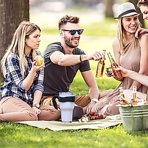 Tumbler handle fits for 30 OZ YETI Tumbler, OZARK TRAIL Tumbler, Rambler Tumbler (Black,Handle Only，Cup not Include)