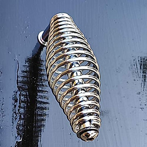 Gooyoou 5" Stainless Spring Handle with 1/2" Steel Rod for BBQ pits Trailers, Custom Metal Projects, Custom Built Grills, Smokers, Pits, Wood Stoves,cabinets