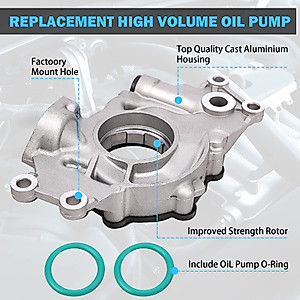 High Volume Oil Pump Replacement - Compatible with 4.8L 5.3L 6.0L Silverado, Suburban, Tahoe, Trailblazer, GMC Sierra, Yukon, Cadillac Escalade - Replace M295HV