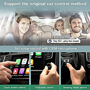 SSUCA CarPlay Wireless Adapter for Factory Wired CarPlay 2023 Upgrade Plug & Play Wireless CarPlay Dongle Converts Wired to Wireless Fast and Easy Use Fit for Cars from 2015 & iPhone iOS 10+