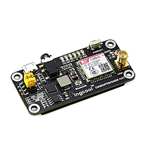Ingcool GSM/GPRS/GNSS Bluetooth HAT Expansion Board for Raspberry Pi 4B/ 3B+/ 3B/ 2B/ Zero W/Zero, Based on SIM868 Module Supports SMS, Phone Call, Global Position, Transfer Data, etc.