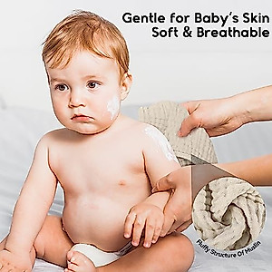 Unnivoll Muslin Burp Cloths for Baby 100% Cotton Burping Cloths for Boys Girls Large 20''X10'' Extra Soft and Absorbent 12 Pack - Multicolor