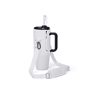 ZOYEPIN Water Bottle Carrier Bag with Strap, Durable Stanley Carrier for Stanley 40 oz Tumbler with Handle, Includes Extra One Blind Box Straw Cover, Stanley Cup Accessories for Hiking, Travelling