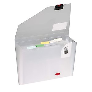 Snopake 6 Part Expanding Organiser Clear 11893