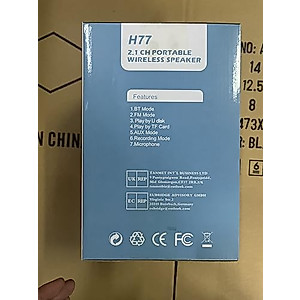 Bluetooth Speakers, Portable Wireless Speakers with Subwoofer, Bluetooth 5.0, LED Colorful Lights, FM Radio, Remote, EQ, Loud Stereo Sound Deep Bass Sound Boombox System for Outdoor Home Party Camping