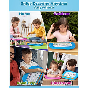 KOKODI Toddler Magnetic Drawing Board with Sturdy Legs, Large Colorful Mess Free Sketch Scribble Doodle Pad, Easter Birthday Gifts Toys for Boys Kids Preschooler Age 18 Month to 1 2 3 Years Old