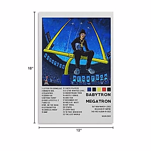 Fotuven Music Megatron Poster R-timer Babytron Poster Decorative Painting Canvas Wall Art Living Room Posters Bedroom Painting 12x18inch(30x45cm)