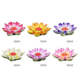 Housoutil Outdoor Lantern Led Night Light 3pcs Floating Lanterns, 6inch Floating Light Floating Candles for Pool Garden Fish Tank Decoration (Orange) Outdoor Lantern Led Night Light