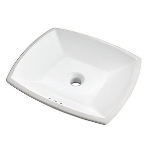 American Standard 545000.020 Edgemere Ceramic Undermount Rectangular Bathroom sink, 18.5" Lx 16.12" W x 5.25" H, White
