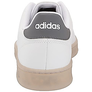 adidas Men's Advantage Eco Racquetball Shoe, White/White/Grey, 10