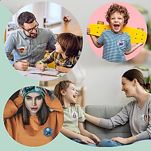 Mostme 200 Sets 58mm/2.25 inch Button Supplies Button Parts for Button Maker Machine 58mm, Round Badge Blank Button Pins, Includes Plastic Button Pin Back Cover, Metal Cover, Clear Film&Blank Paper