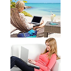 MAX SMART Portable Laptop Lap Pad, Laptop Desk with Retractable Mouse Tray, Anti-Slip Heat Shield Notebook Computer Stand Table, Working Station for Home, Office, Recliner, Business and Travel