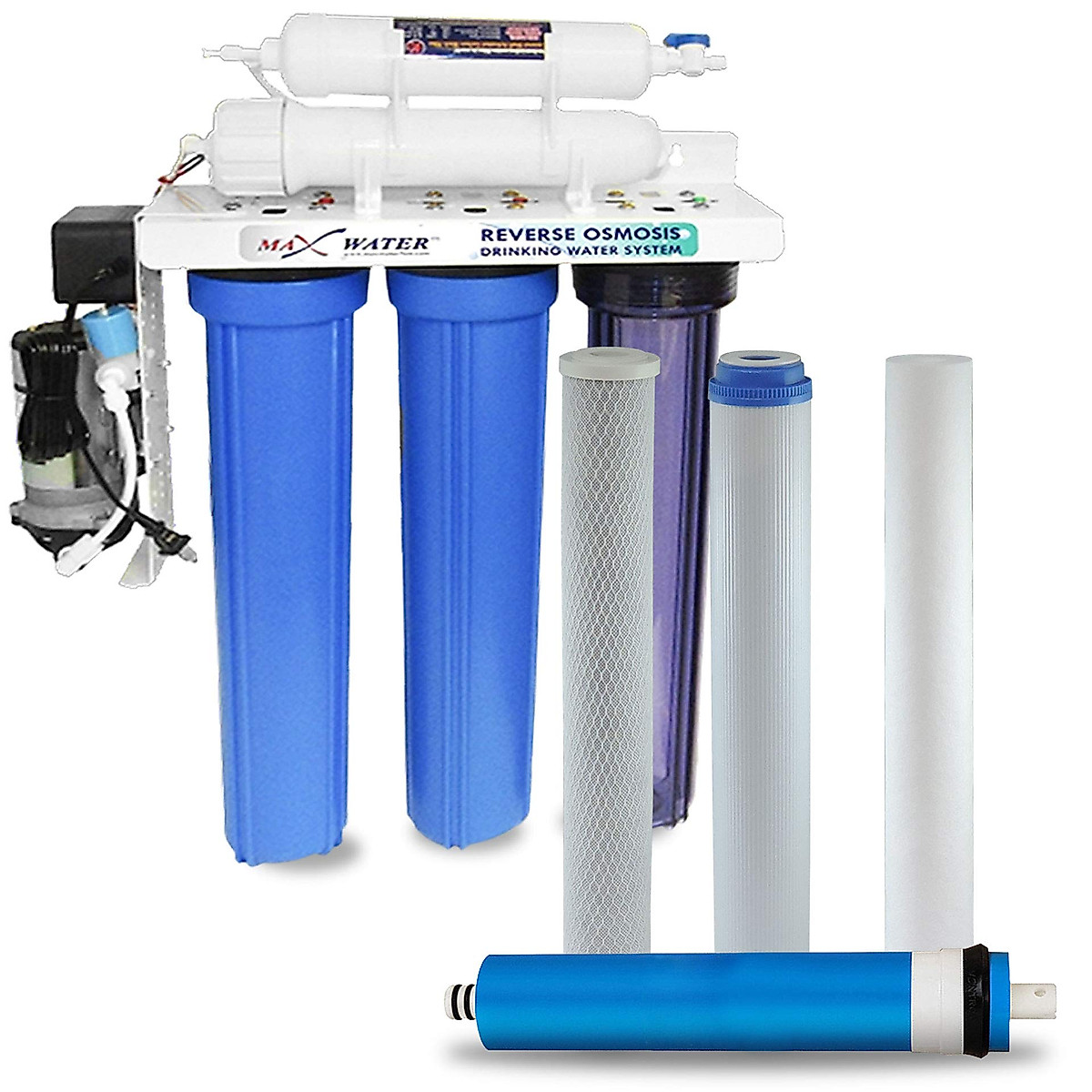 Max Water 200 GPD Commercial RO System with Booster Pump