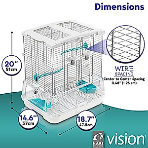 Hari Vision S01 Wire Bird Cage, Bird Home for Budgies, Finches and Canaries, Small