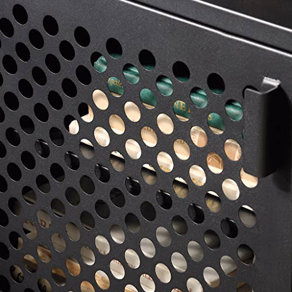 Sauder Boulevard Café Night Stand, L: 14.49" x W: 14.96" x H: 24.02", Black Finish