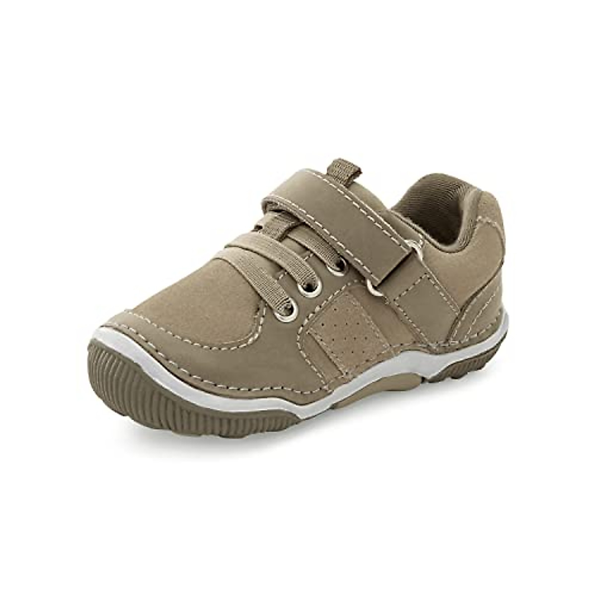 Stride Rite Kids SRTech Wes Casual Sneaker, Taupe, 6.5 Wide US Unisex Toddler