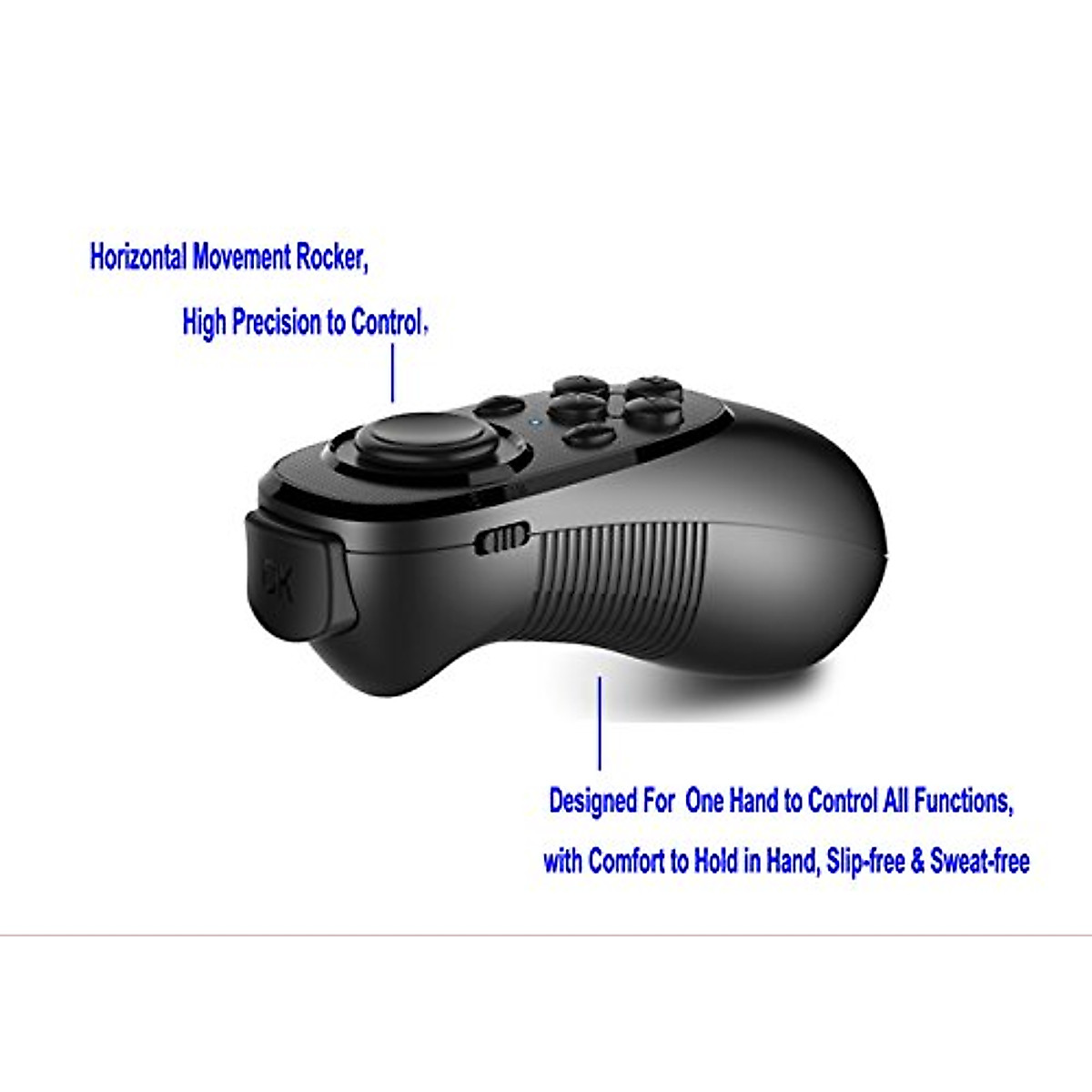 VR Remote Controller Gamepad Bluetooth Control VR Video, Game, Selfie, Flip E-Book/PPT/Nook Page, Mouse, in Virtual Reality Headset PC Tablet Laptop iPhone Smart Phone