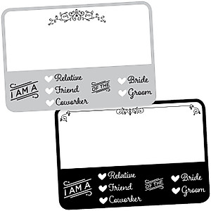 Avery Premium Wedding Guest Name Tags, No Lift No Curl, Black and Gray, 36 Handwriteable Name Stickers