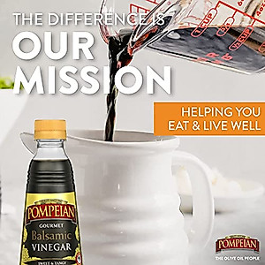 Pompeian Gourmet Balsamic Vinegar, Perfect for Salad Dressings, Sauces, Seafood & Meat Dishes, Naturally Gluten Free, 16 FL. OZ.