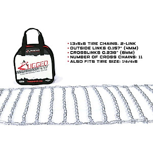 The ROP Shop | Pair of 2 Link Tire Chains 13x5x6 for Toro Snow Blower, Thrower & Lawnmowers