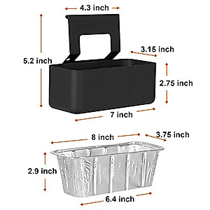 TAILGRILLER Grease Cup Tray and Aluminum Drip Pans(10 Pack) for Blackstone 17" & 22" Griddles, Grease Cup with Coated Steel