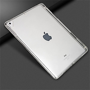 iCoverCase for iPad Air (3rd Gen) 10.5" / iPad Pro 10.5" Case with Pen Slot, Ultra-Thin Silicone Back Cover Plain Soft TPU Protector Shell for iPad Air 3 10.5" 2019/iPad Pro 10.5" 2017 (Clear)