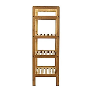 Oceanstar 4-Tier Bamboo, Natural Shoe Rack, Medium