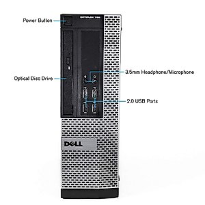 Dell Optiplex Business Desktop Computer PC (Intel Quad Core i5-2400 3.1GHz CPU, 8GB DDR3 Memory, 2TB HDD, DVD, VGA, RJ45, Displayport, Windows 10 Home) (Renewed)