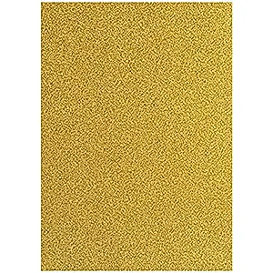 Baisunt 20 Sheets Gold Glitter Cardstock Paper for DIY Art Project, Scrapbook, Birthday Wedding Party Decoration 250GSM(8x12 In, Non Adhesive)