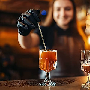 hapray 50-PCS Gold Glitter Plastic Swizzle Sticks, Crystal Cake Pops, Cocktail Coffee Drink Stirrers, Lolipop Stick, 7.24 Inch