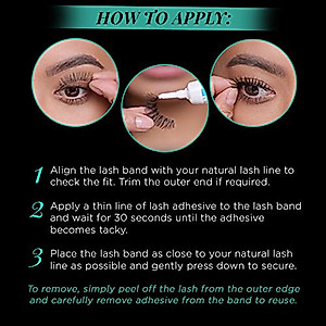 Ardell Natural Lashes False Eyelashes 102 Black Demi (4 pack)