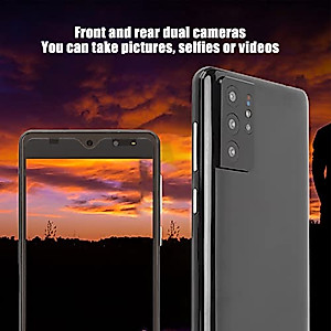 S21 Ultra Pro Unlocked Smartphone, 5.5in HD Screen Cellphone Supports 2.4G 5G WiFi, MT6580 Octa Core CPU Mobile Phone, 4800Mah Battery, Dual SIM Cards, 3.5mm Headphone Jack