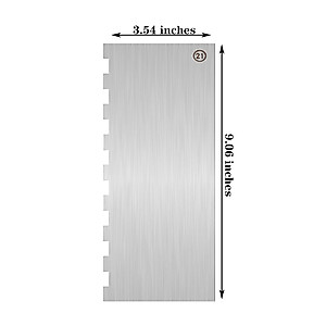 Cake Scraper Smoother Cake Decorating Supplies Kit 9 Inch Metal Bench Scraper for Baking Buttercream Smoother for Cakes Stainless Steel Frosting Cake Comb Edge Side Jagged Comb for Cream Cake