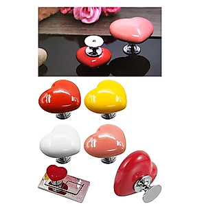 Love Heart Toilet Button, 2023 New Creative Love Heart Shaped Toilet Push Button Flush Replacement, No Need to Punch Holes Drawer Knobs Door Handle Decor for Home (A-Red)