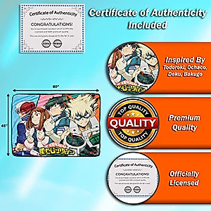 JUST FUNKY My Hero Academia Class 1-A Fleece Throw Blanket | 45 x 60 Inches - A Plus Ultra Gift for Fans - Comfy and Warm Featuring Deku, All Might & More - Great for Home, Travel, and Gifting