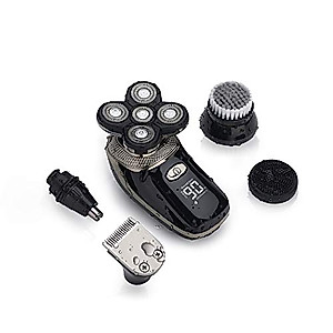 Tiklean Electric Razor for Men Head Shaver for Bald Men Grooming Kit Wet Dry Rotary Shavers Nose Hair Beard Trimmer Clippers Facial Cleansing Brush Cordless Waterproof USB Charging Rechargeable