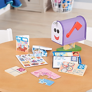 Melissa & Doug Blue's Clues & You! Wooden Mailbox Play Set (27 Pieces), 4 years and up