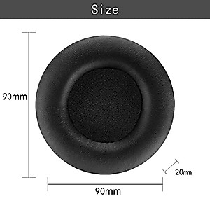 MDR-V700 Ear Pads Replacement Earpads Memory Foam Leather Ear Cushion Compatible with Sony MDR-V700 Z700 V500DJ Headphones (Black)