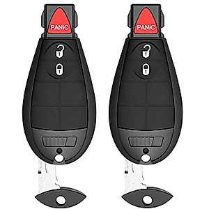 VERYOH Key Fob Replacement Fits for Chrysler 300 08-2010, Dodge Challenger Charger Durango Journey Ram 08-2013, Grand Caravan 08-2019, Grand Cherokee 08-2013, M3N5WY783X (Set of 2)