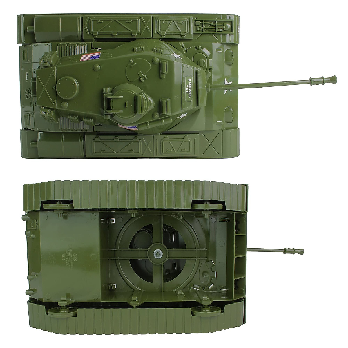 Tim Mee Toy Walker Bulldog Tank Playset- OD Green 13pc - Made in USA