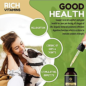 Billion Pets - Hemp Oil for Dogs and Cats - Hemp Oil Drops with Omega Fatty Acids - Hip and Joint Support