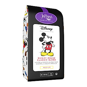 Joffrey's Coffee - Disney Mickey Mouse Classic Blend, Disney Specialty Coffee Collection, Artisan Medium Roast, Arabica Coffee Beans, Smooth & Rich Flavor, Brew or French Press (Whole Bean, 11 oz)