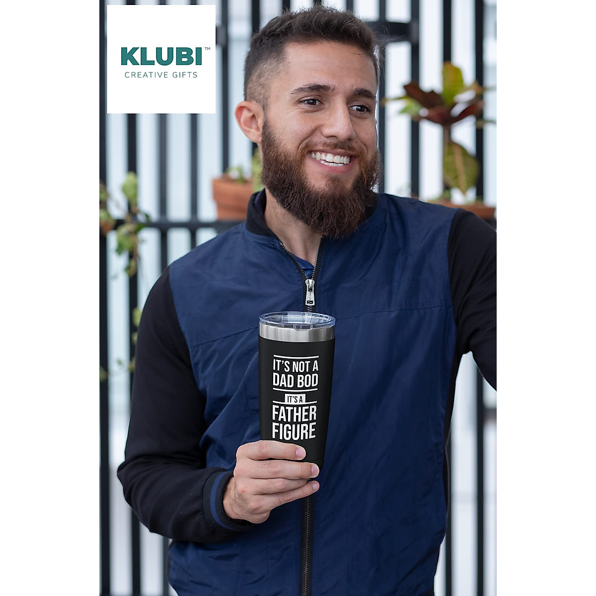 Dad Bod Father Figure Mug Fathers Day Coffee Tumblers Stainless Steel Dad Bod Cup 20 Ounce Fathers Day Mugs - Humorous and Unique Fathers Day Gifts for Dad Coffee Mug 50th Birthday Gifts for Men