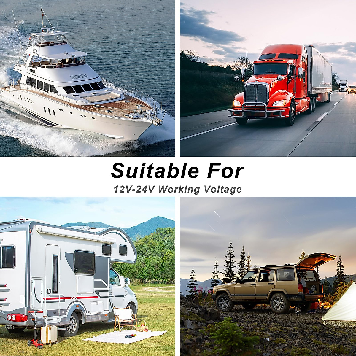 12V Cigarette Lighter Plug with On Off Switch - 6FT 16AWG Fused 15amp Male Plug Cigarette Lighter Replacement with Led Lights,12V Cigarette Lighter with Lead for Car Cooler,Cb Radio, Air Compressor