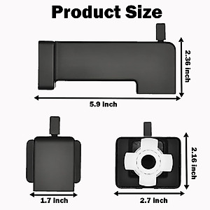 Kedra Slip On Diverter Tub Spout, 5.9 Inch Bathtub Spout with Diverter, Replacement Bath Tub Faucet for 1/2" Copper Water Tube, Matte Black