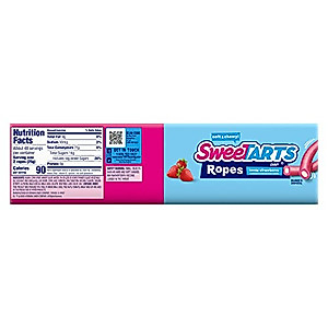 SweeTARTS Ropes, Candy, Tangy Strawberry, Soft and Chewy, Back to School Sweet Treat, 3.5 oz, 12 ct