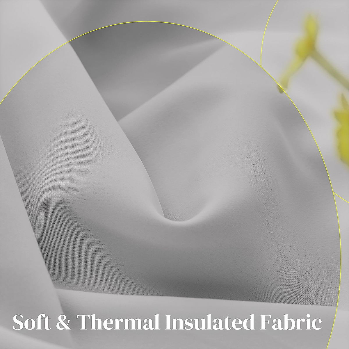 RHF Wide Thermal Blackout Patio Door Curtain Panel, Sliding Door Insulated Curtains,Thermal Curtains,Grommet Curtains, Extra Wide Curtains, Curtains for Sliding Glass Door:100W by 84L Inches- Grey